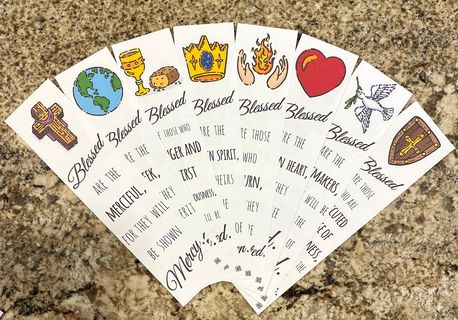 The Beatitudes of Jesus Bookmarks Ready-to-print - Etsy