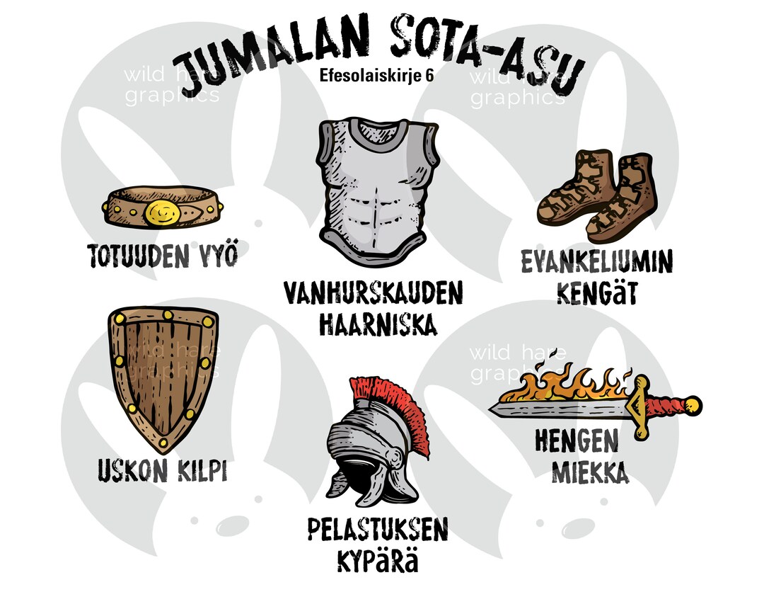 FINNISH Armor of God Big Pack - NEW! - Etsy