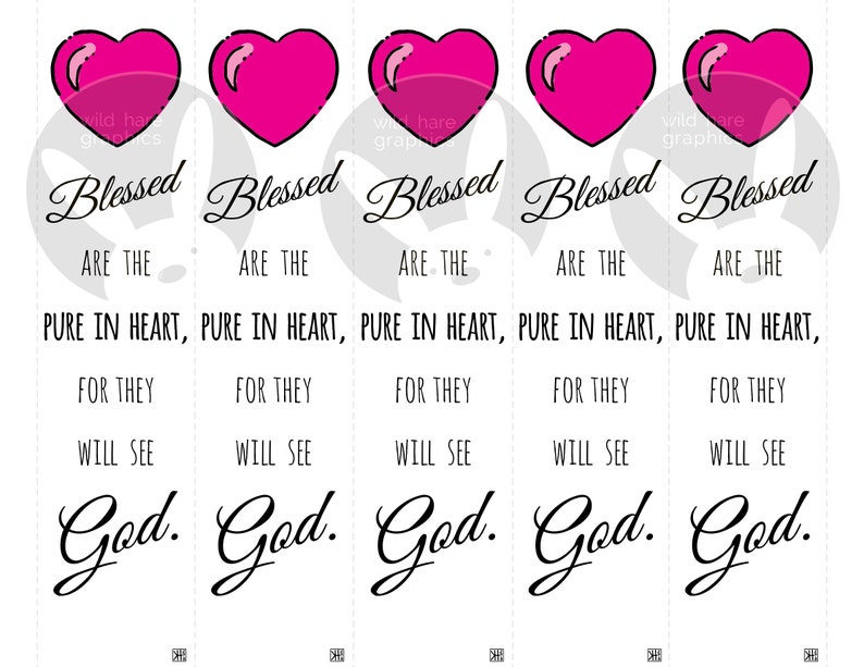 The Beatitudes of Jesus Bookmarks ready-to-print | Etsy