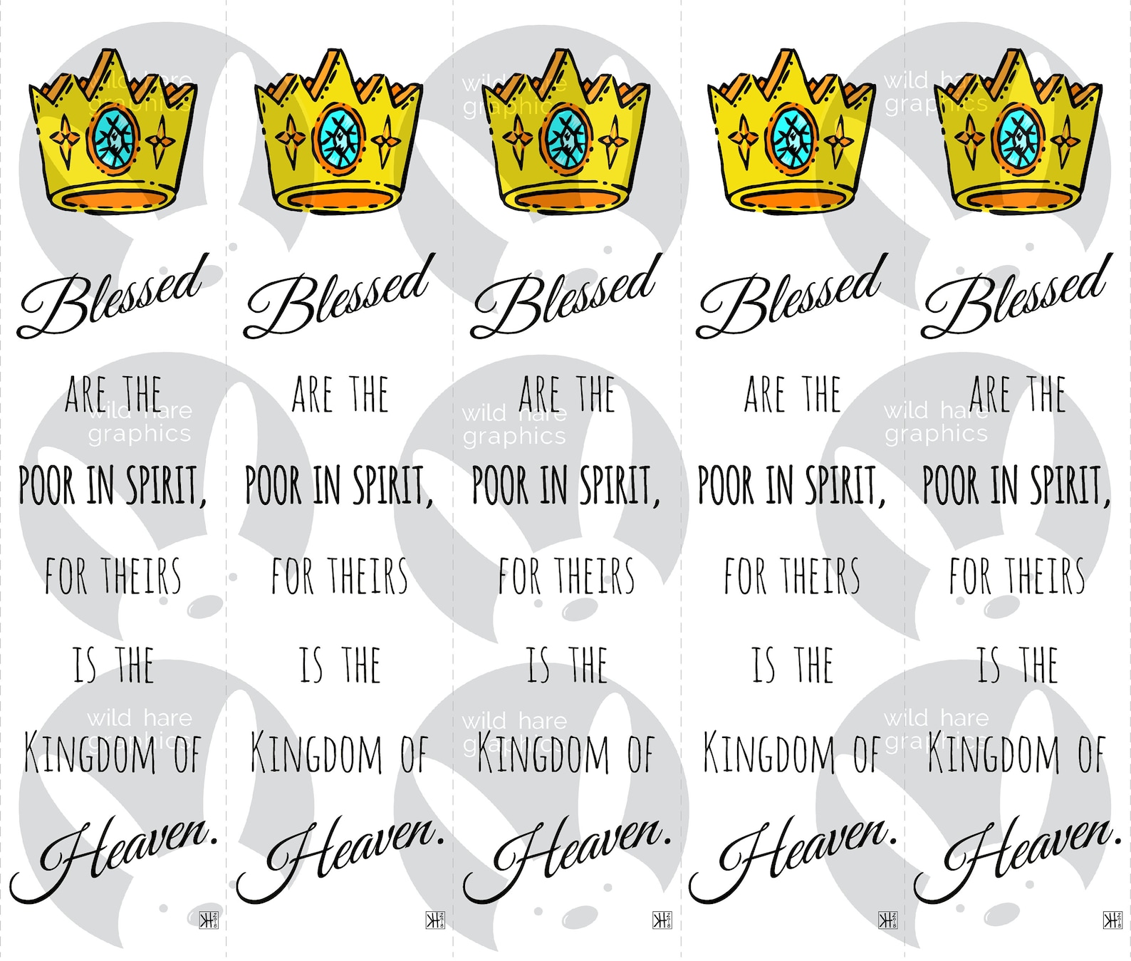 The Beatitudes of Jesus Bookmarks Ready-to-print - Etsy