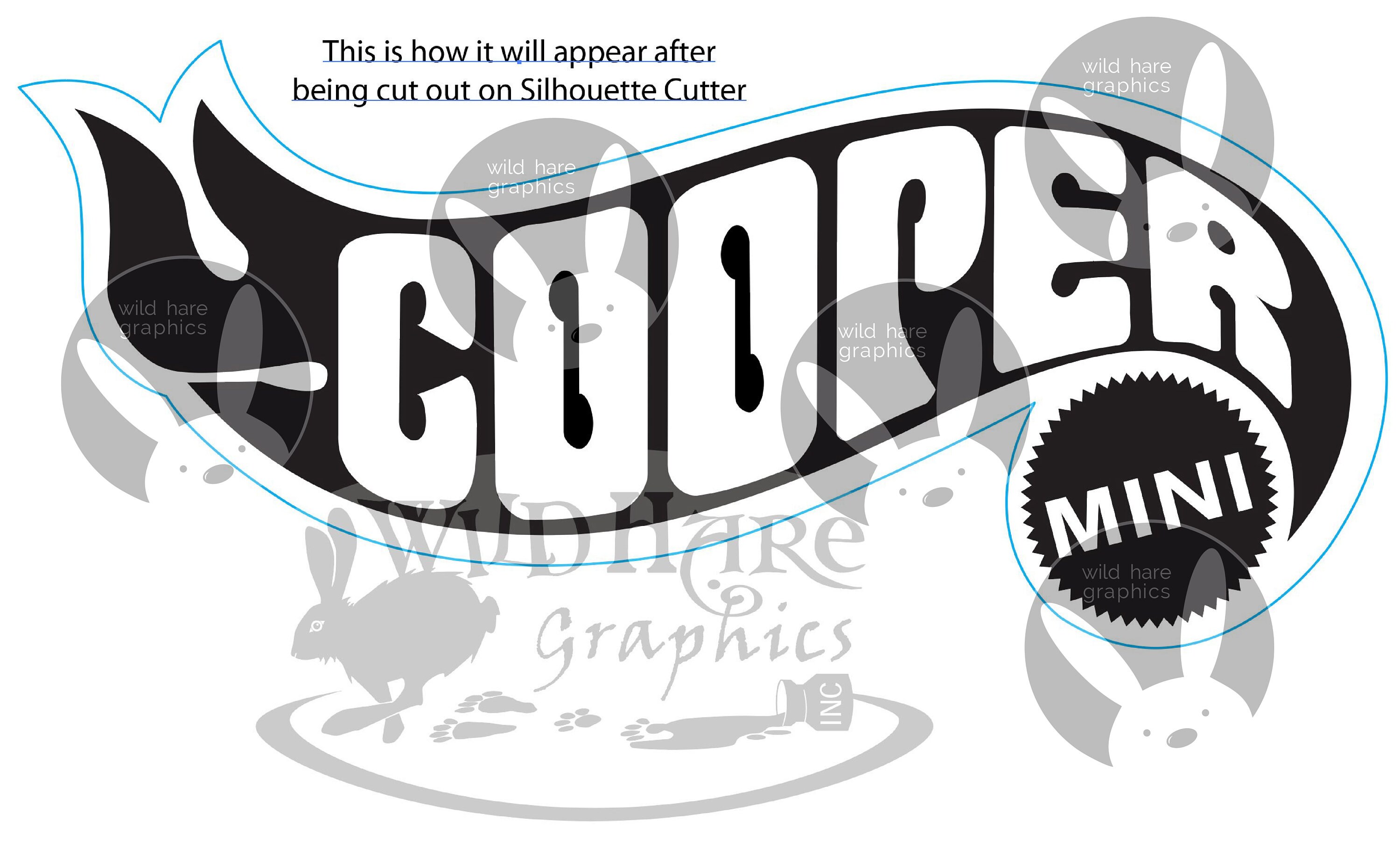 Mini Cooper Hotwheels Design for Silhouette Cutters Includes .svg .dxf ...