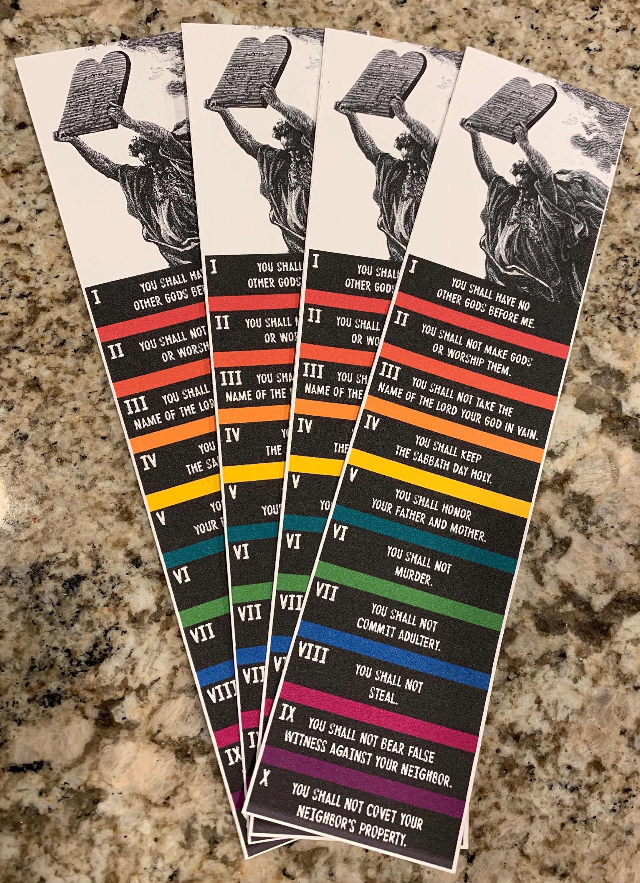 The Ten Commandments Ready-to-print Bookmarks - Etsy