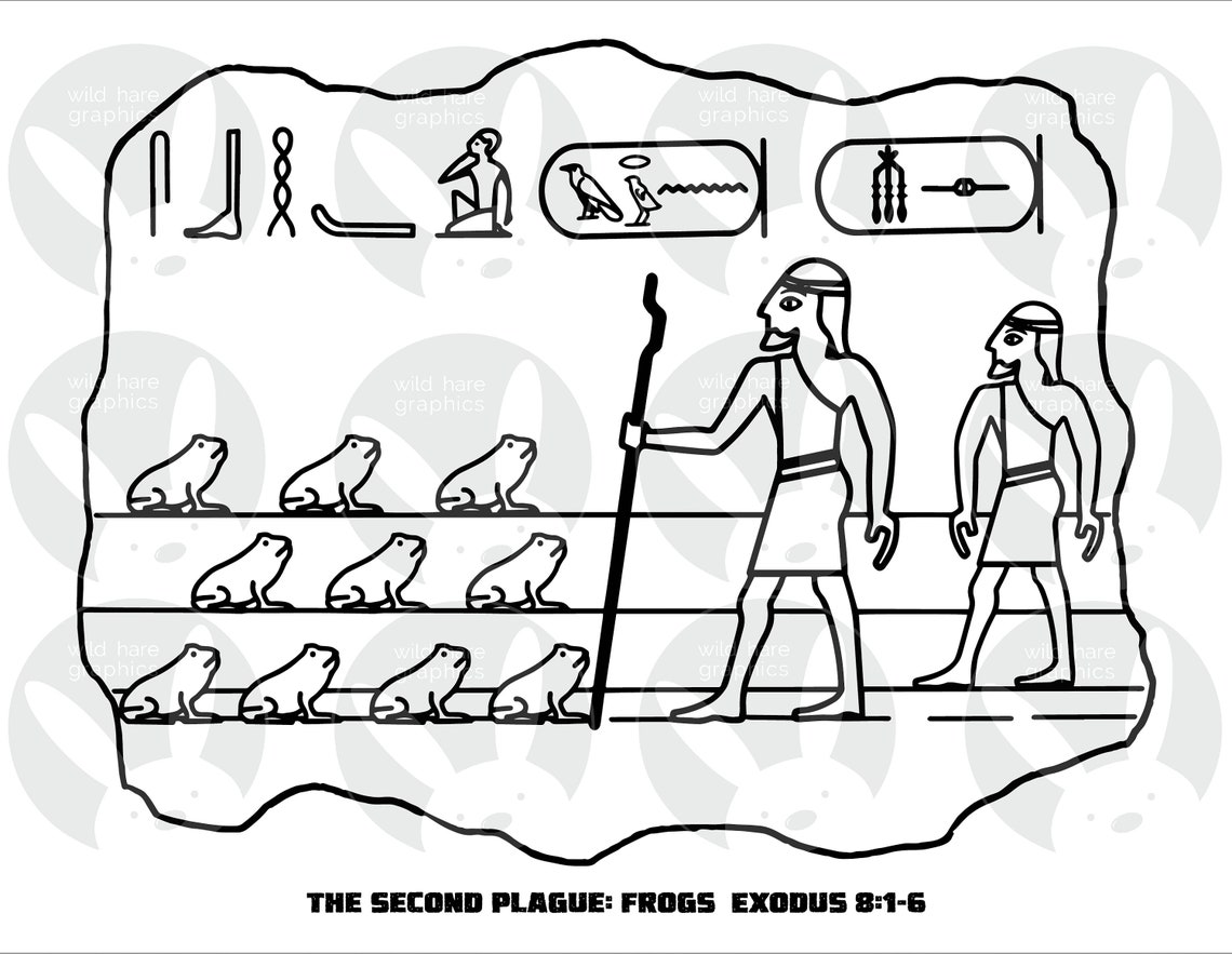 The Ten Plagues of Egypt Coloring Pages Ready-to-print - Etsy