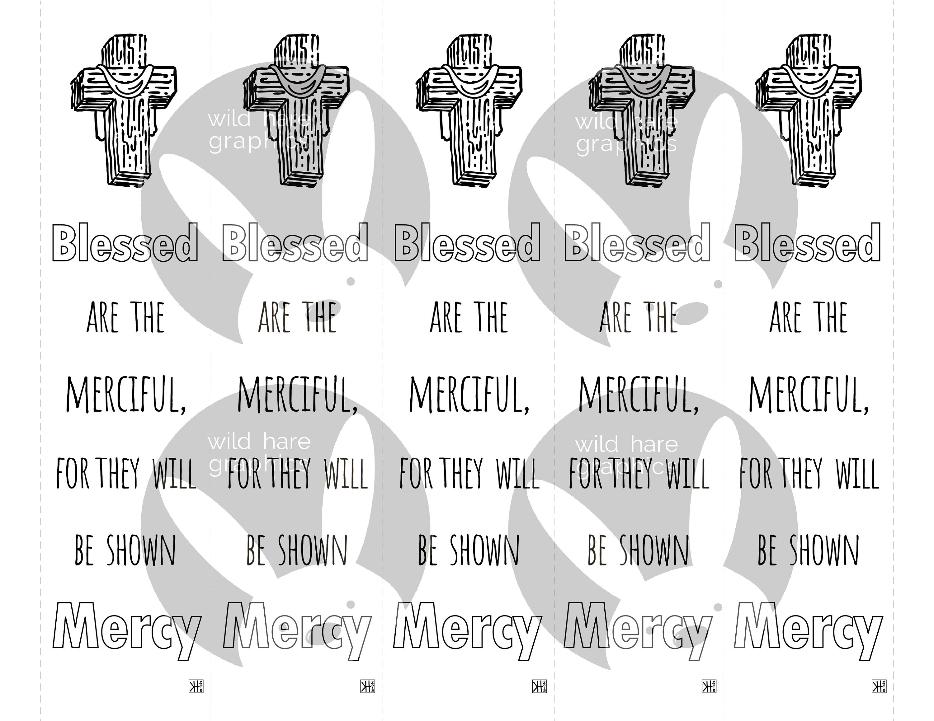 The Beatitudes of Jesus Color Your Own Bookmarks Ready-to-print - Etsy