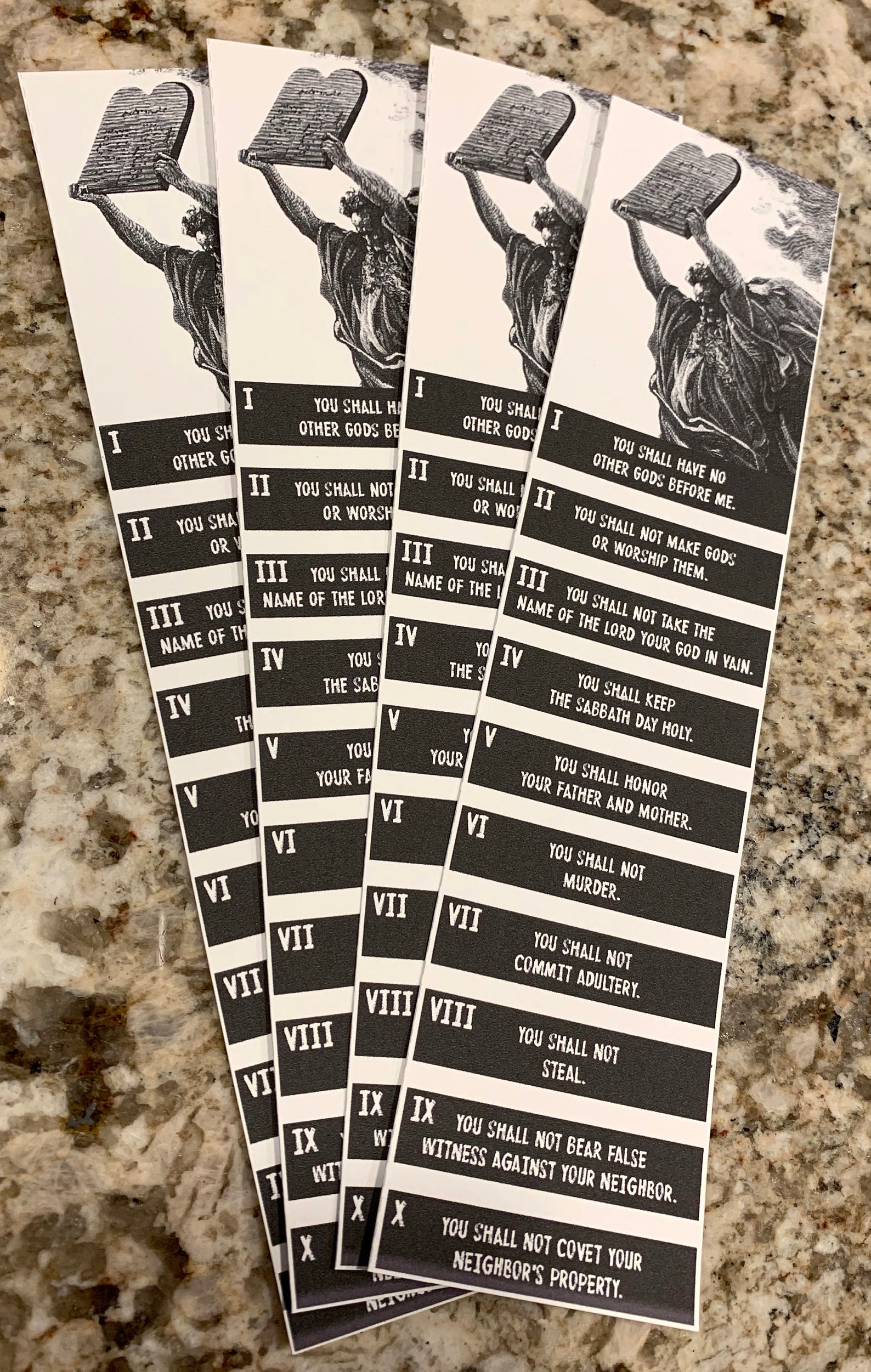 The Ten Commandments Ready-to-print Bookmarks - Etsy