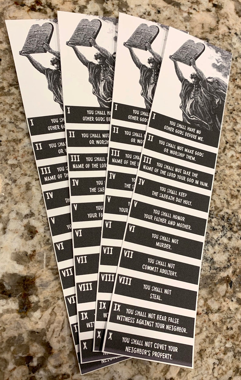 The Ten Commandments Ready-to-print Bookmarks - Etsy