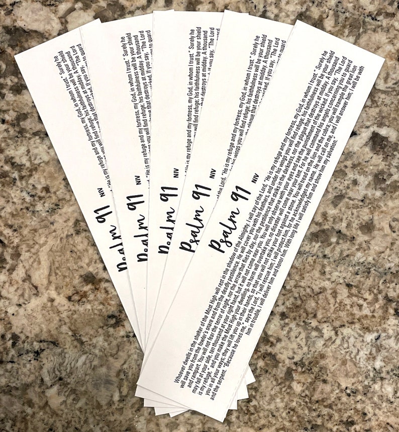 Psalm 91 NIV Version Ready-to-print Bookmarks - Etsy