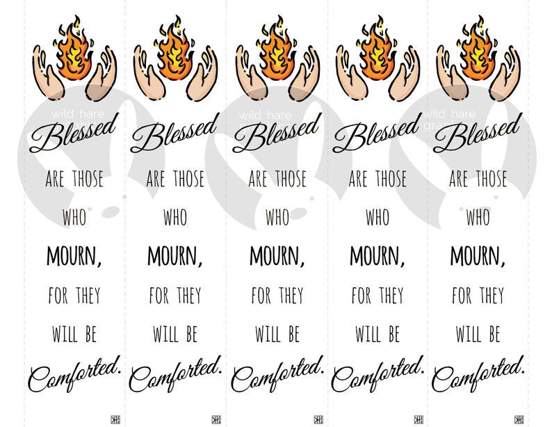 The Beatitudes of Jesus Bookmarks ready-to-print | Etsy