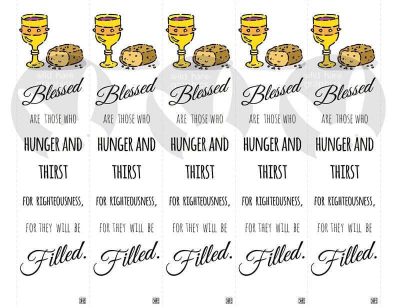 The Beatitudes of Jesus Bookmarks ready-to-print | Etsy