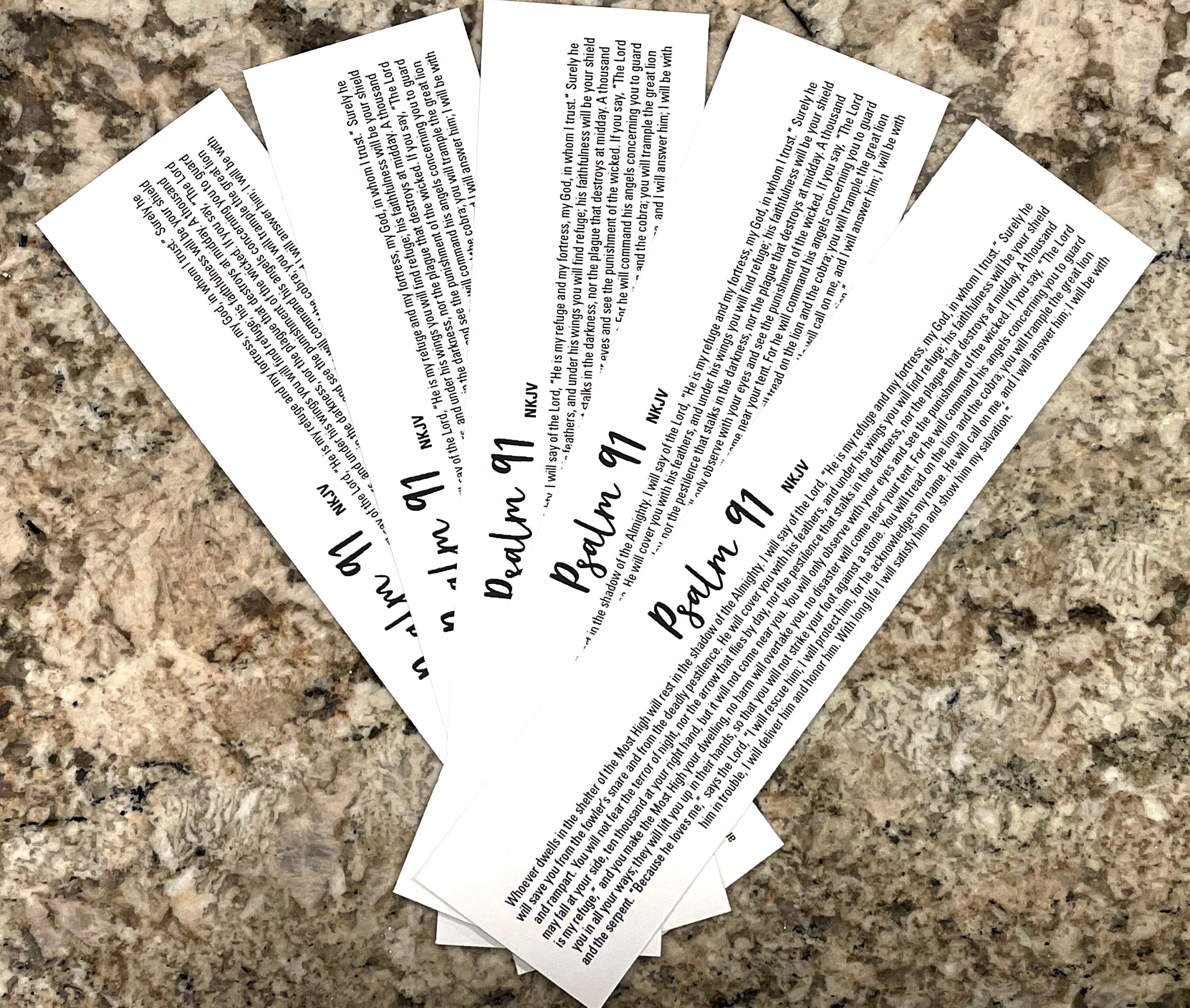 Psalm 91 NKJV Ready-to-print Bookmarks - Etsy