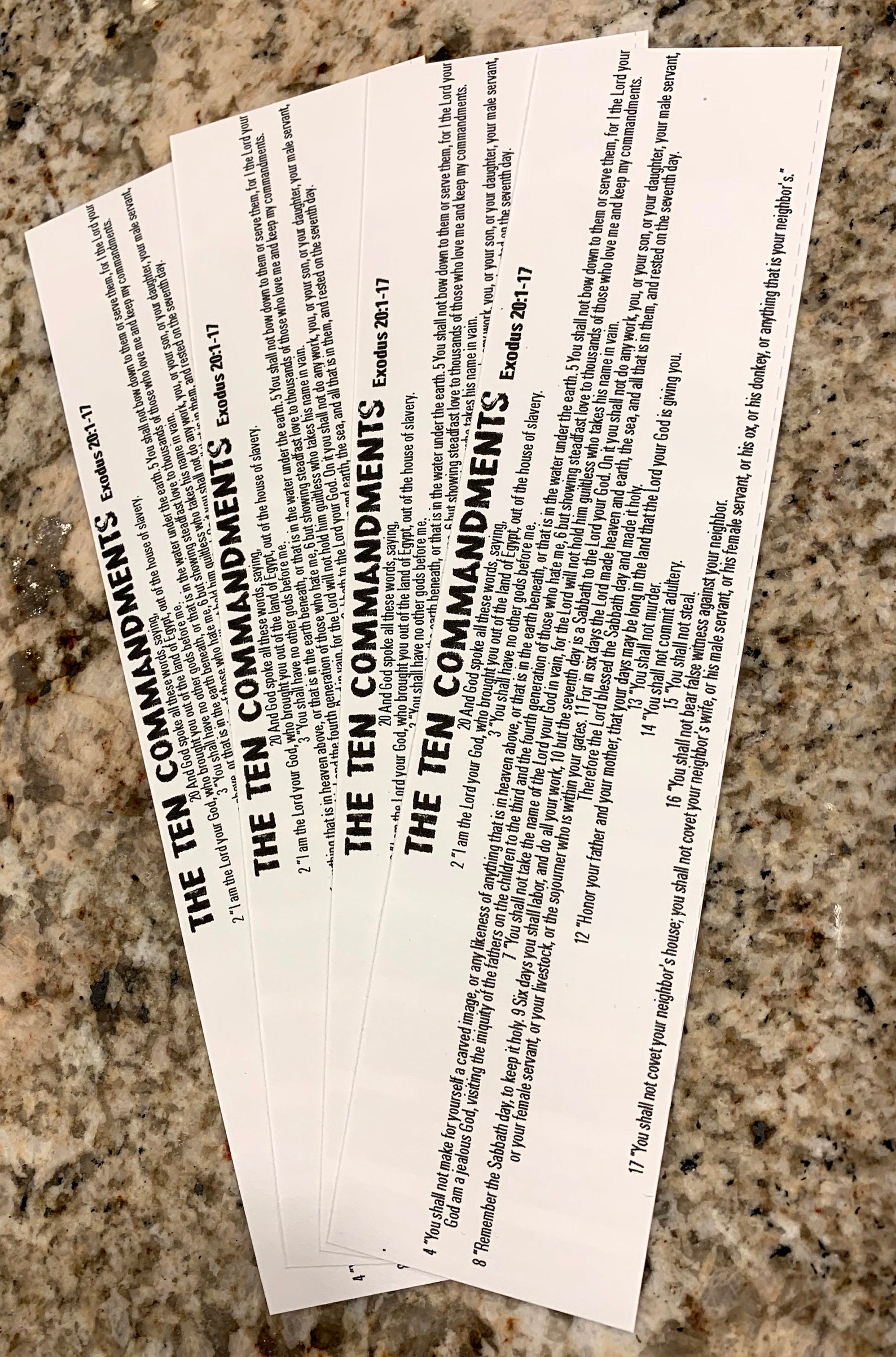 The Ten Commandments Ready-to-print Bookmarks - Etsy