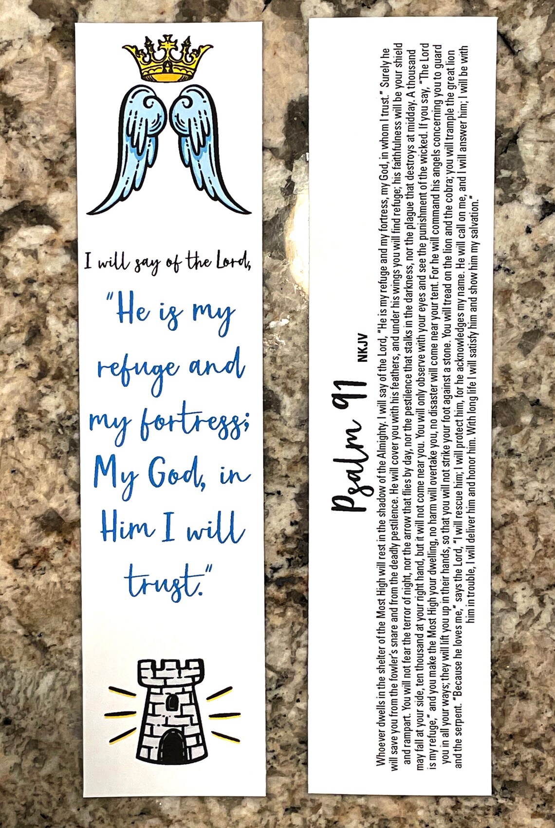 Psalm 91 NKJV Ready-to-print Bookmarks - Etsy