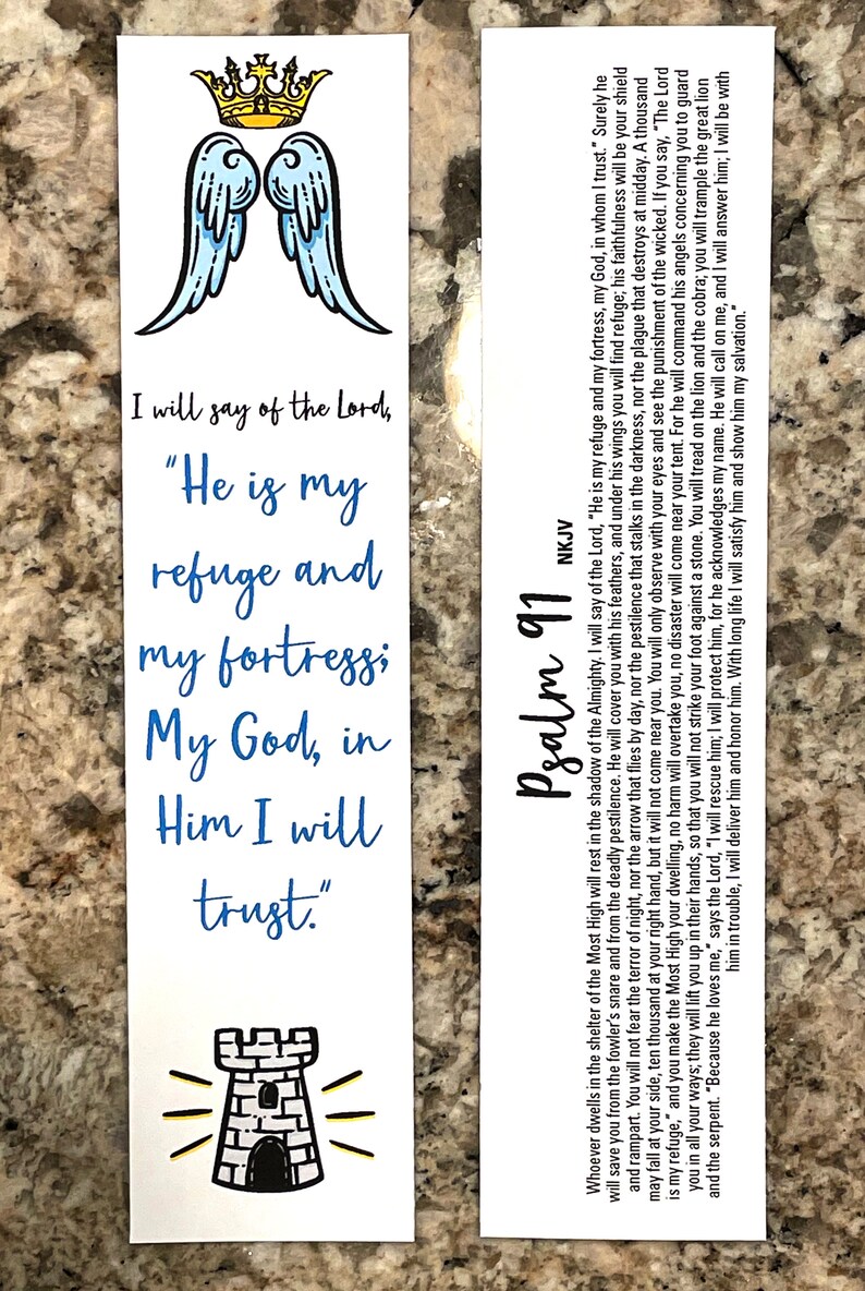 Psalm 91 NKJV Ready-to-print Bookmarks - Etsy