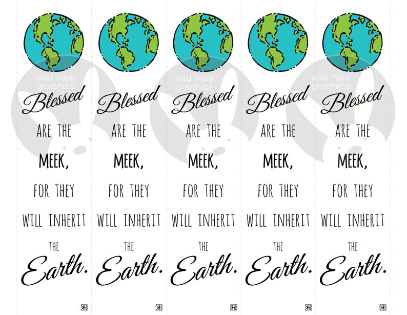 The Beatitudes of Jesus Bookmarks ready-to-print | Etsy