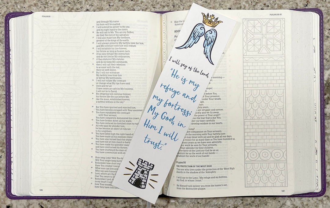 Psalm 91 NKJV Ready-to-print Bookmarks - Etsy