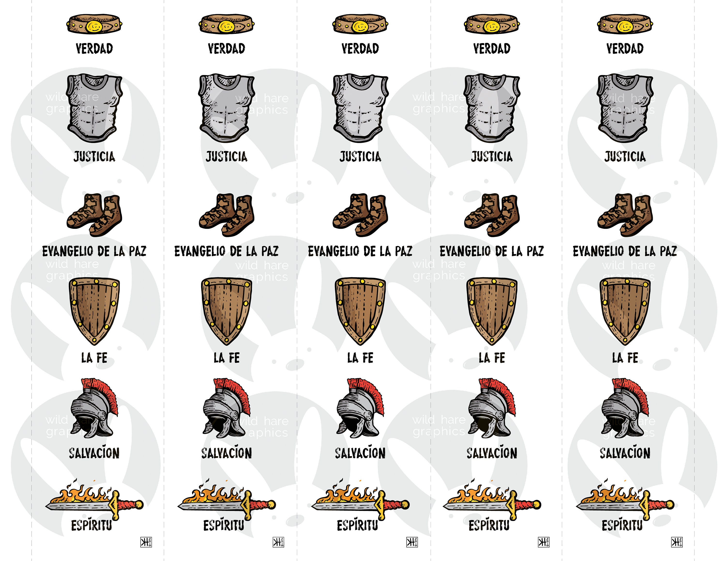 SPANISH Language Armor of God Big Pack - NEW! - Etsy