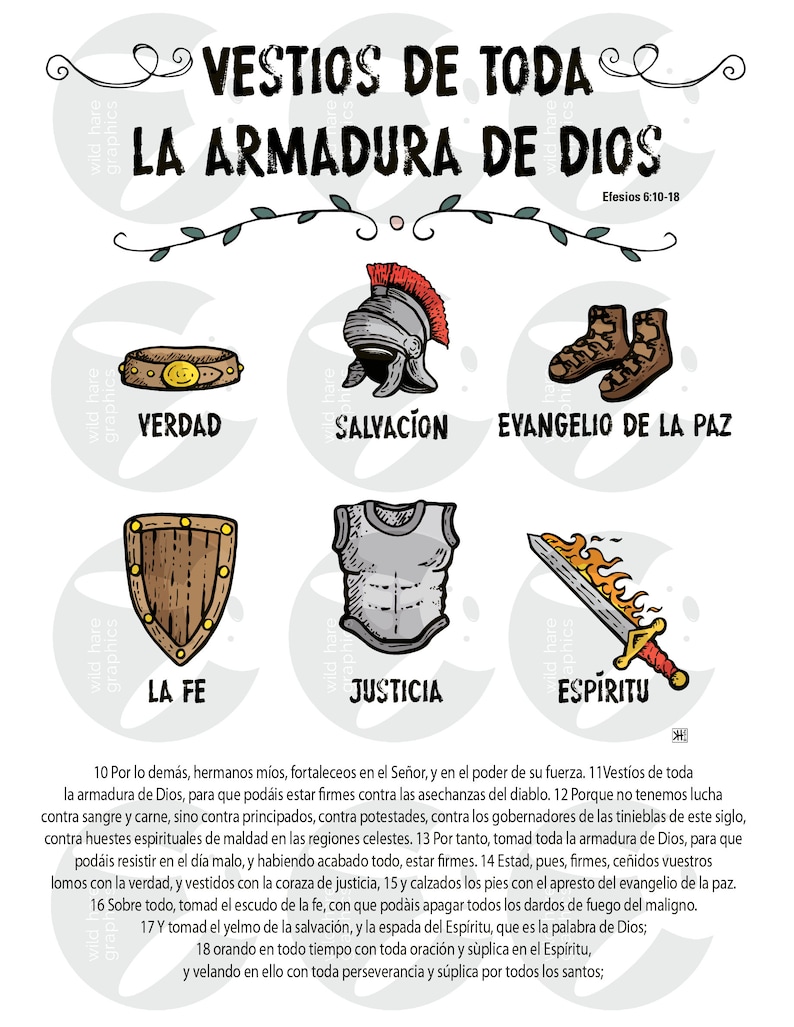 SPANISH Language Armor of God Big Pack - NEW! - Etsy