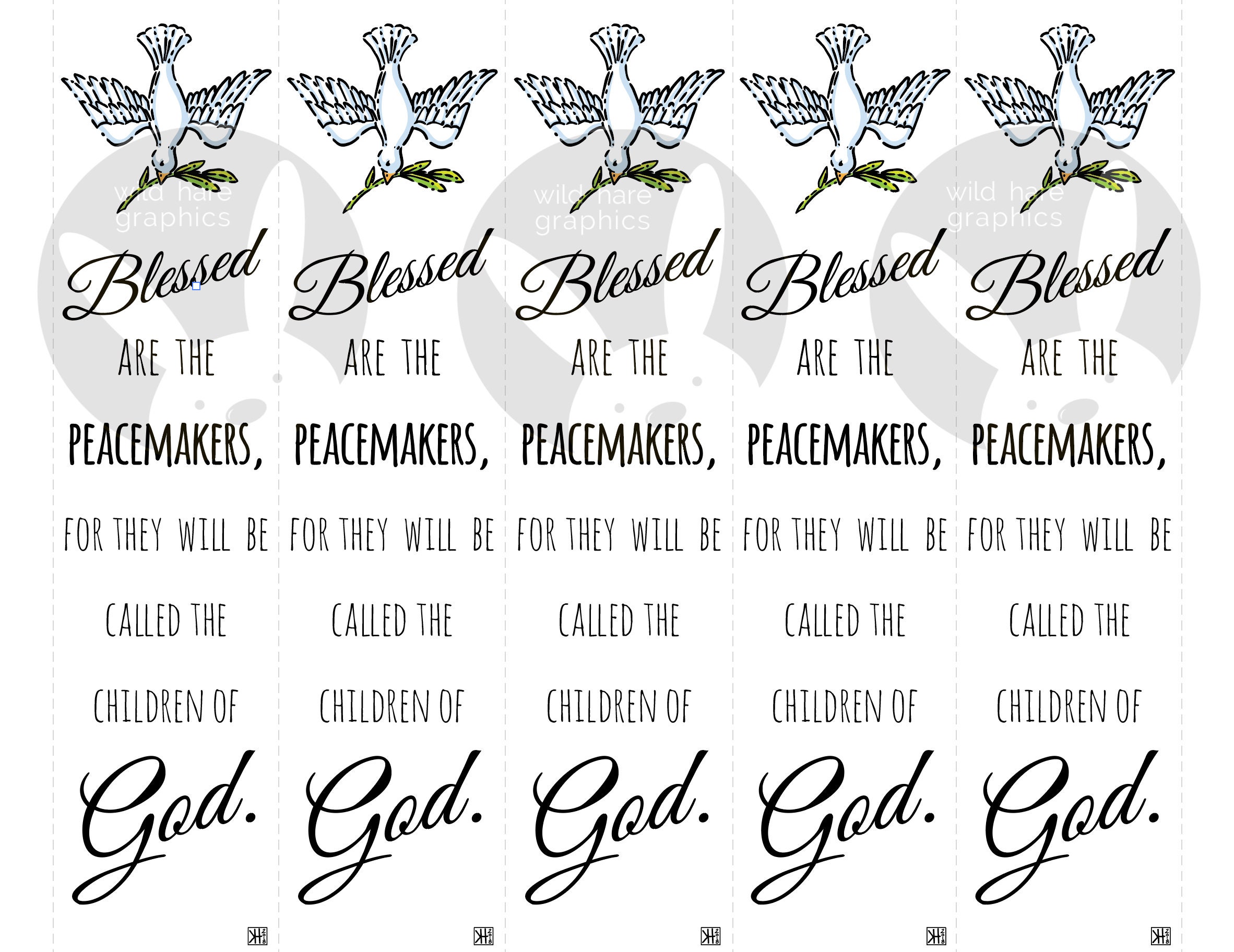 The Beatitudes of Jesus Bookmarks ready-to-print | Etsy