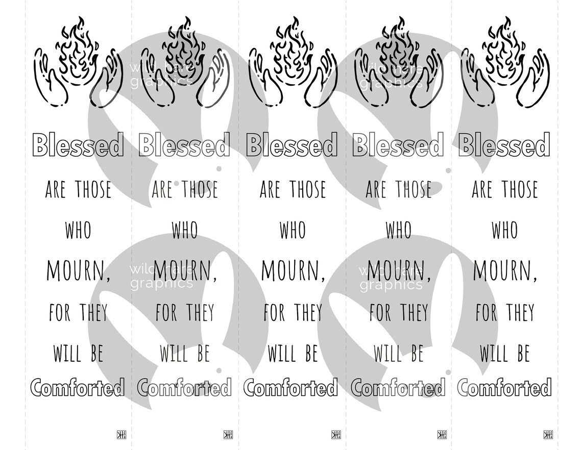 The Beatitudes of Jesus Color Your Own Bookmarks Ready-to-print - Etsy