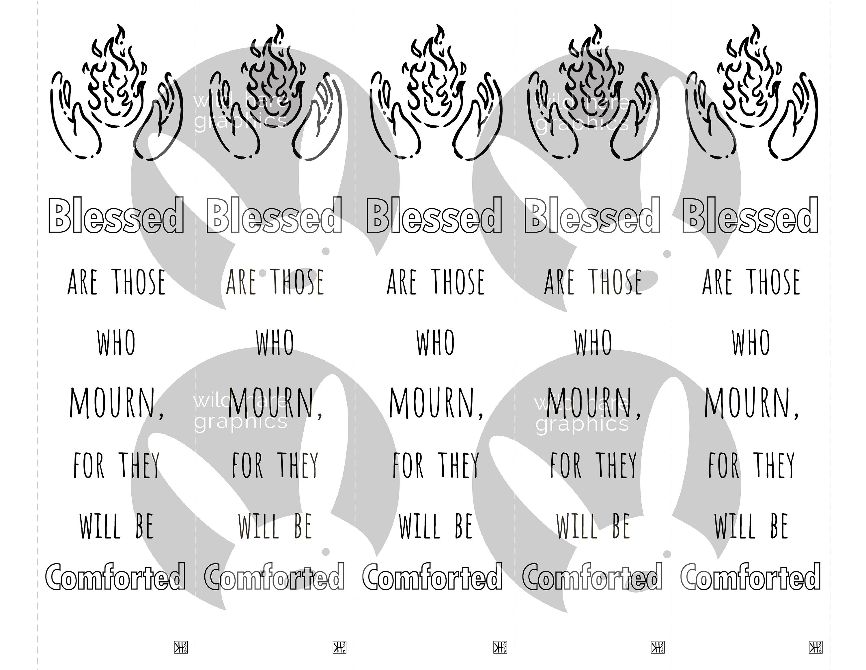The Beatitudes of Jesus Color Your Own Bookmarks Ready-to-print - Etsy UK