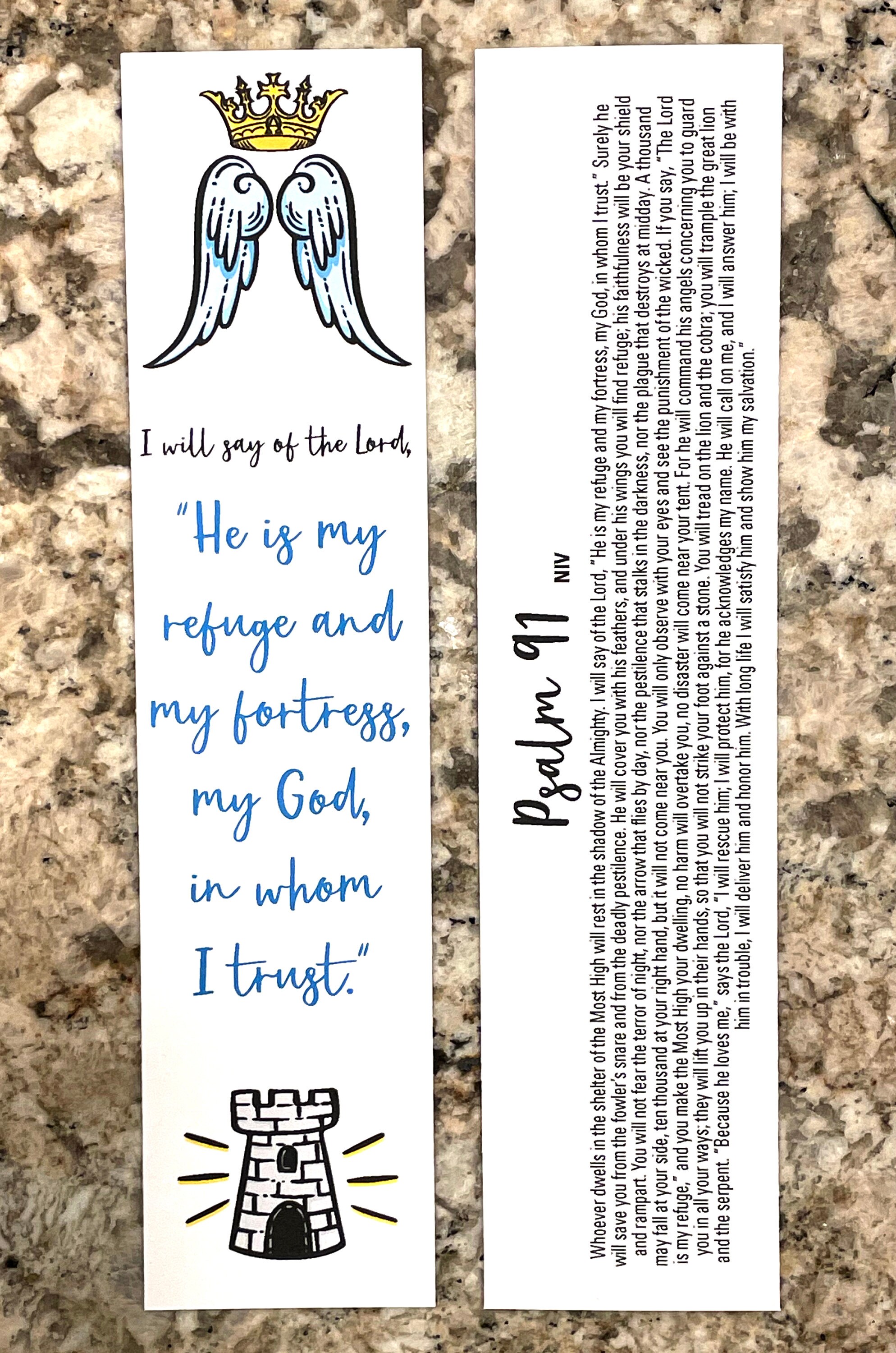 Psalm 91 NIV Version Ready-to-print Bookmarks - Etsy
