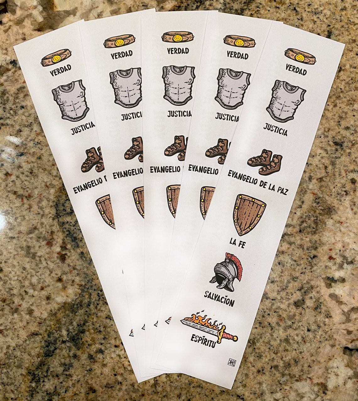 SPANISH Language Armor of God Ready-to-print Bookmarks En Español ...
