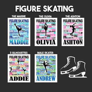 Personalized Figure Skating Poster Typography, Figure Skater Gift, Ice ...