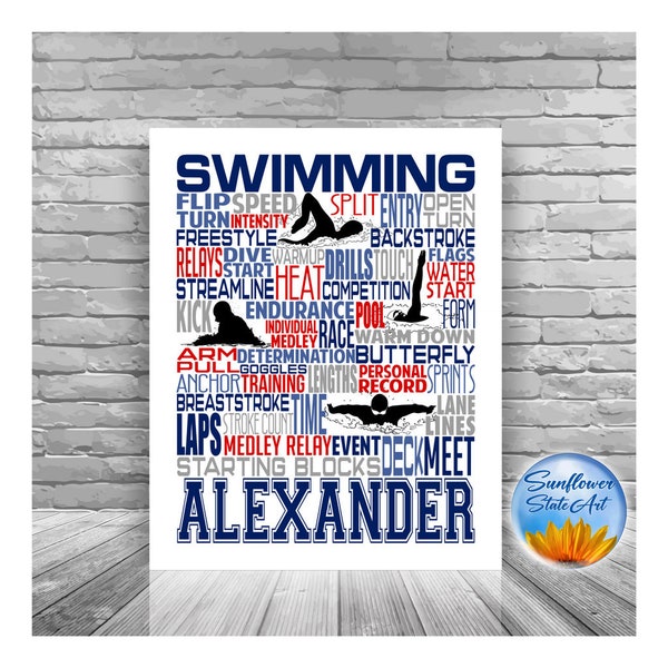 Swimmer Gift - Etsy