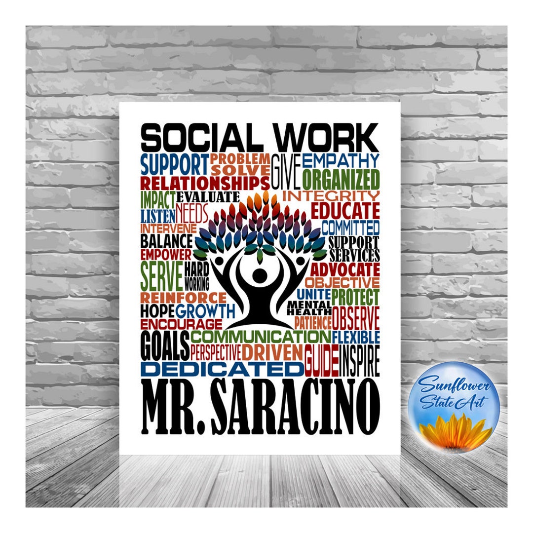 Personalized Social Worker Poster Gift for Social Worker - Etsy