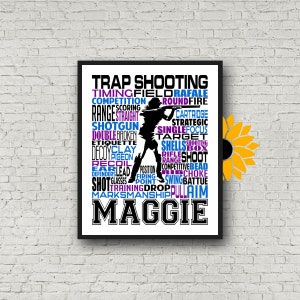 Personalized Trap Shooting Poster Gift for Trap Shooter Trap - Etsy