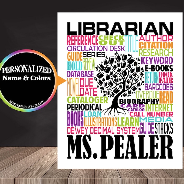 Librarian Poster - Etsy