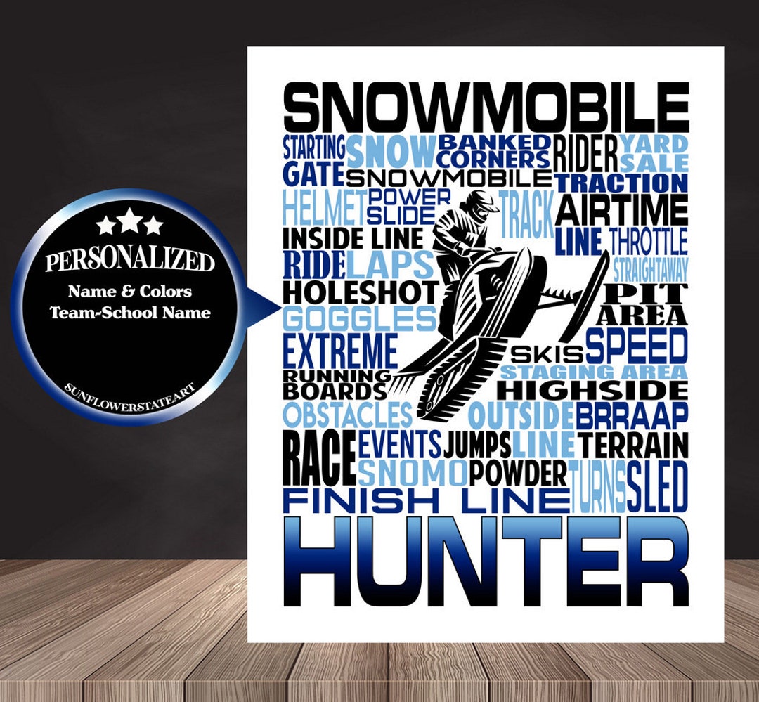 Snowmobiler Poster, Snowmobile Sign, Snowmobiling Print, Gift for ...