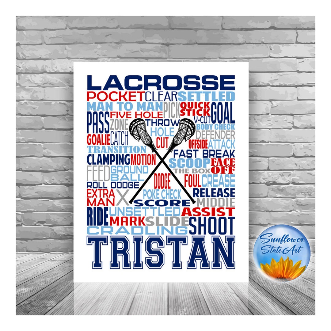 Gift for Lacrosse Player Personalized Lacrosse Poster - Etsy