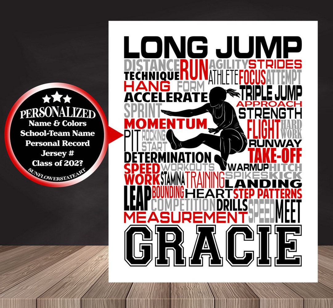 Triple Jump Poster, Gift for Triple Jump, Track and Field Gift, Track ...
