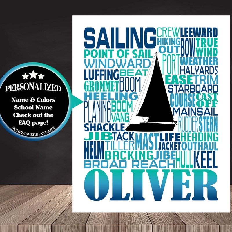 Sailing Poster - Etsy