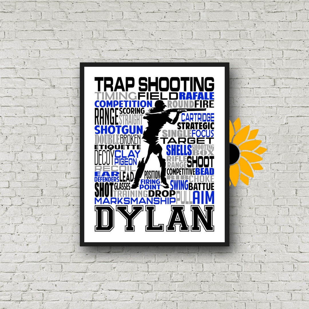 Personalized Trap Shooting Poster Gift for Trap Shooter Trap - Etsy