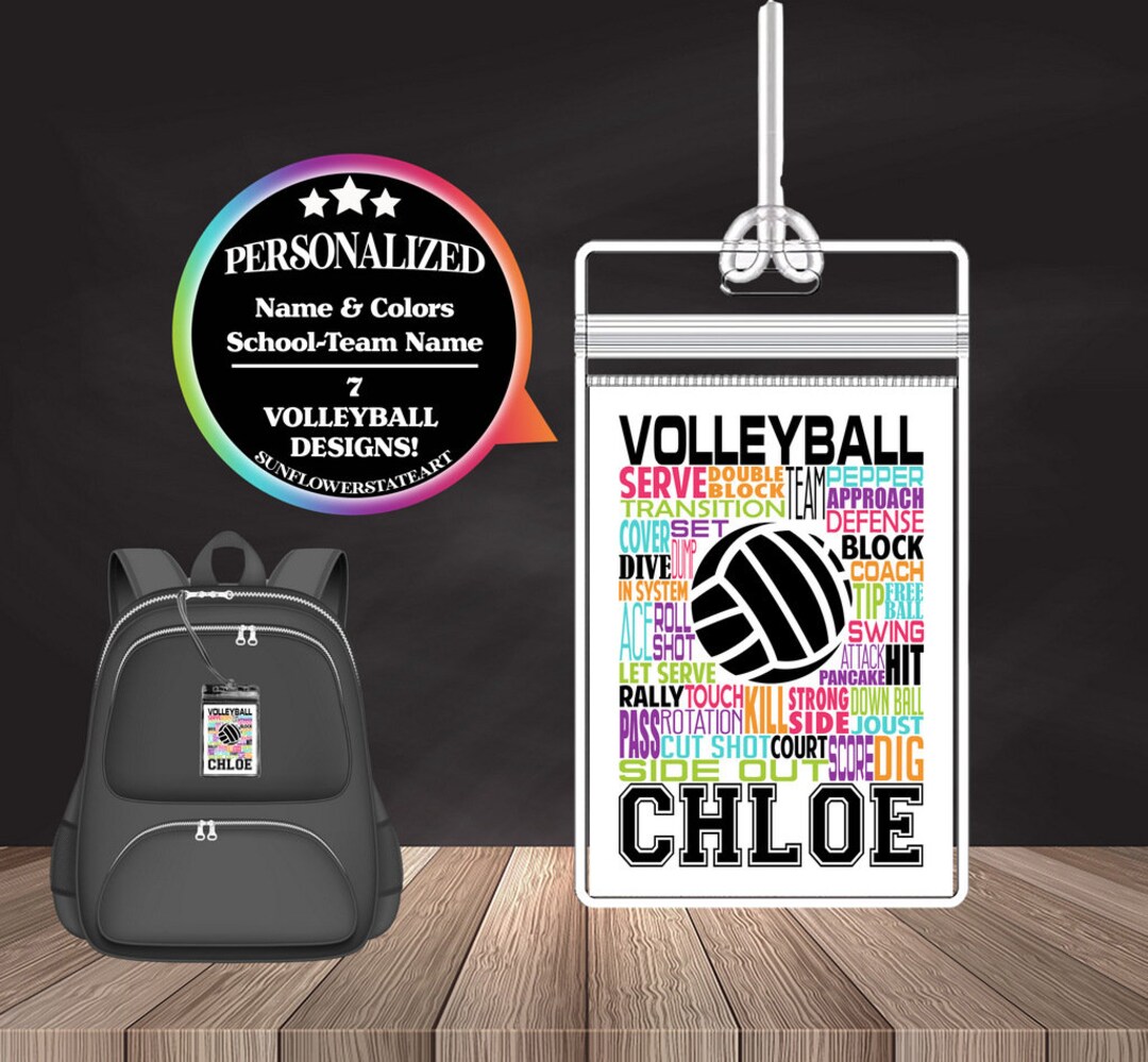 Volleyball Bag Tag, Volleyball Gift, Volleyball Team Tag, Gift for ...