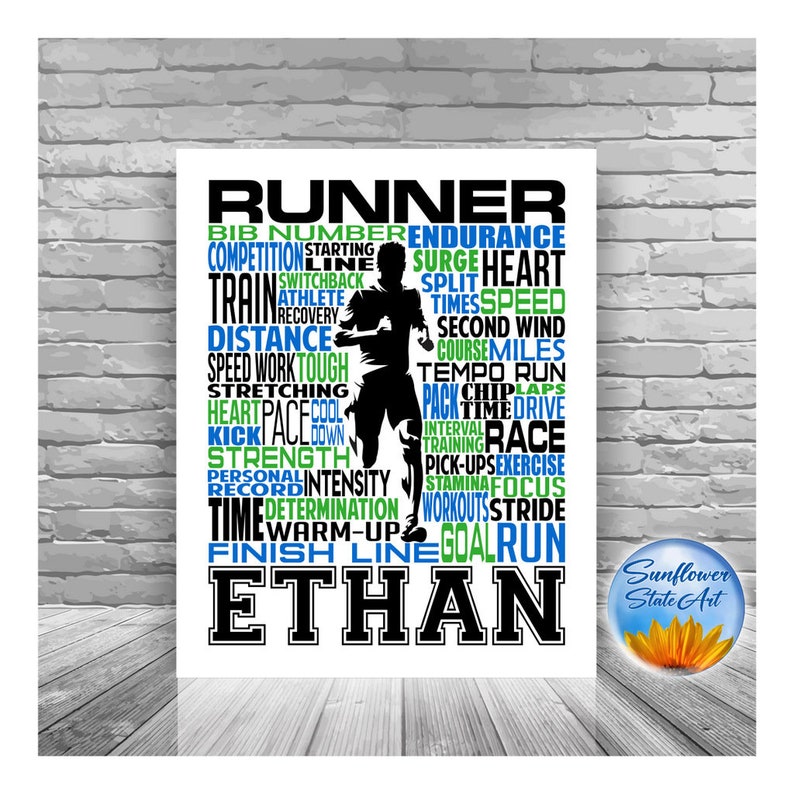 Personalized Running Poster Gift for Runners Runner - Etsy
