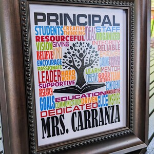 Principal Appreciation Day, Personalized Principal Poster, Teacher ...