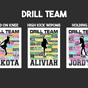 Drill Team Poster, Gift for Drill Team, Dancing Art, Dancing Print ...