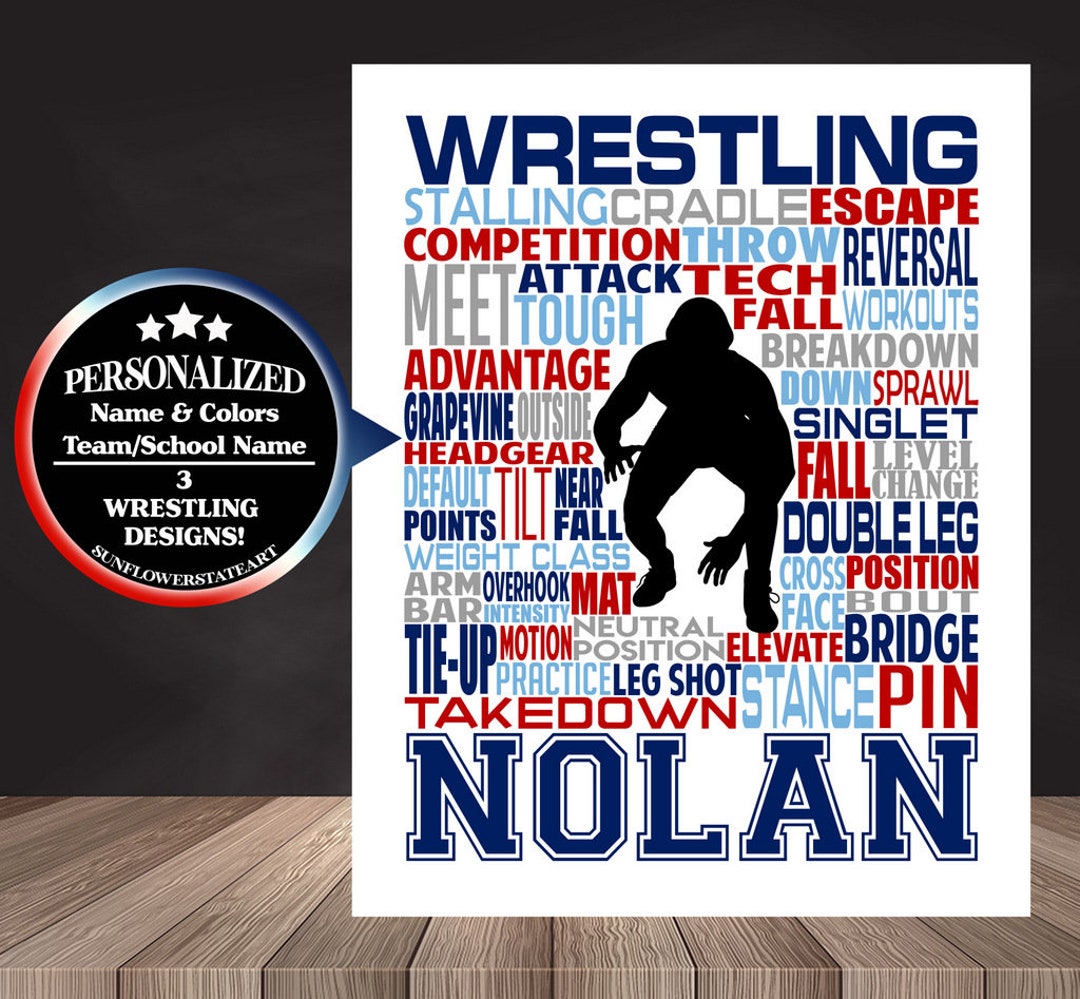 Wrestler Sign, Wrestling Gift, Wrestler Art, Wrestling Senior Night ...