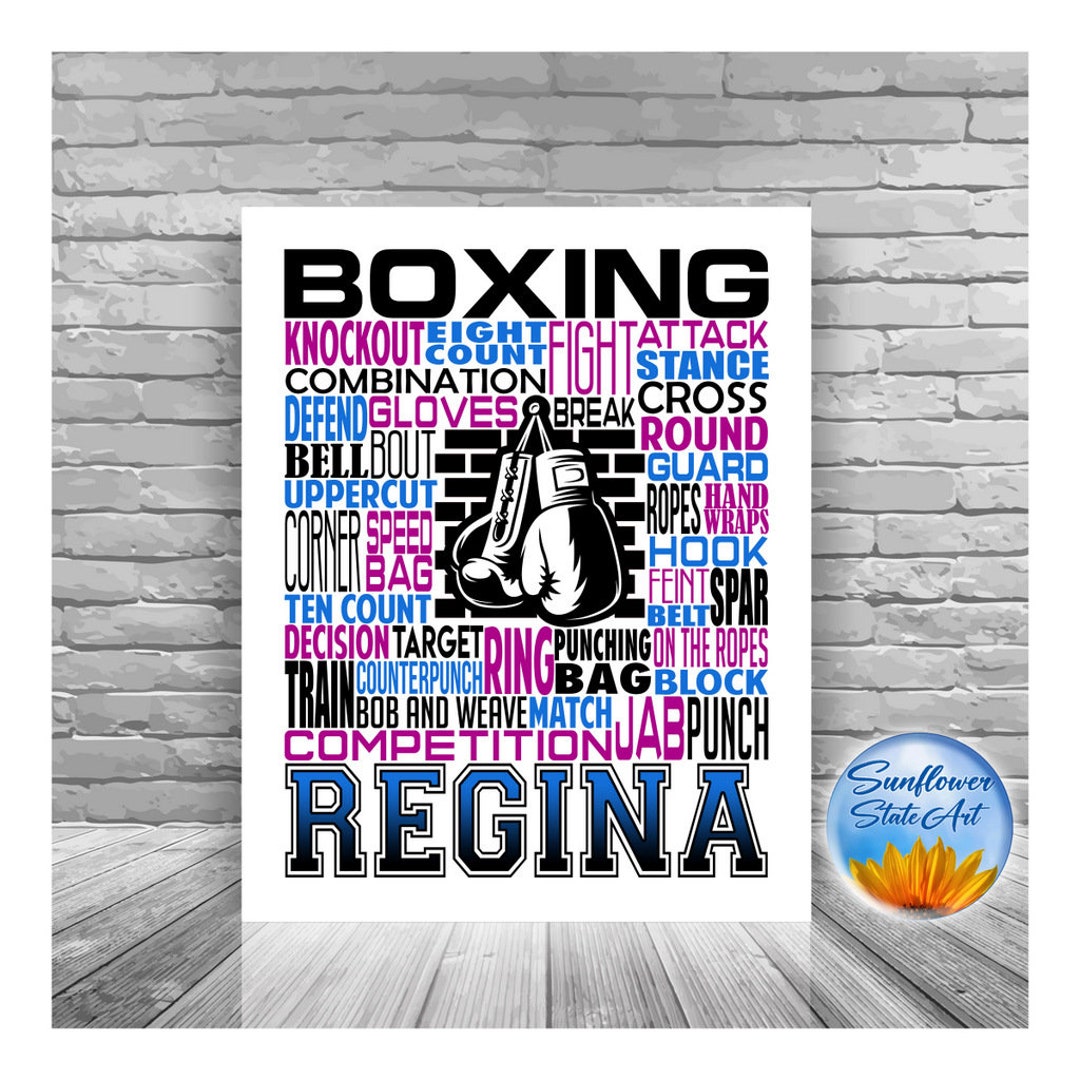 Personalized Boxing Poster Boxer Gift Ideas Boxing Gift - Etsy