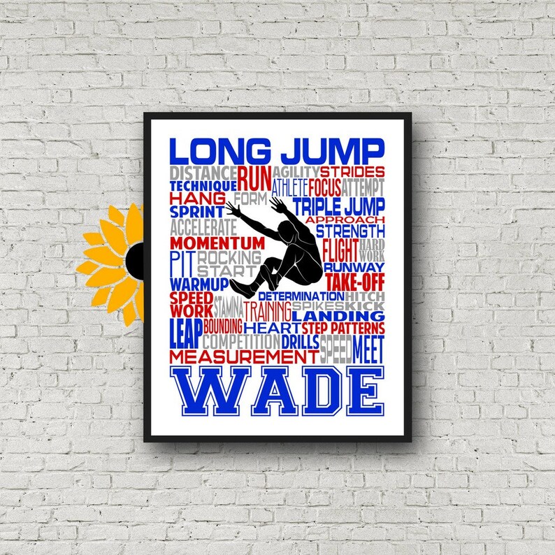 Personalized Long Jump Poster Gift for Long Jump Track and - Etsy