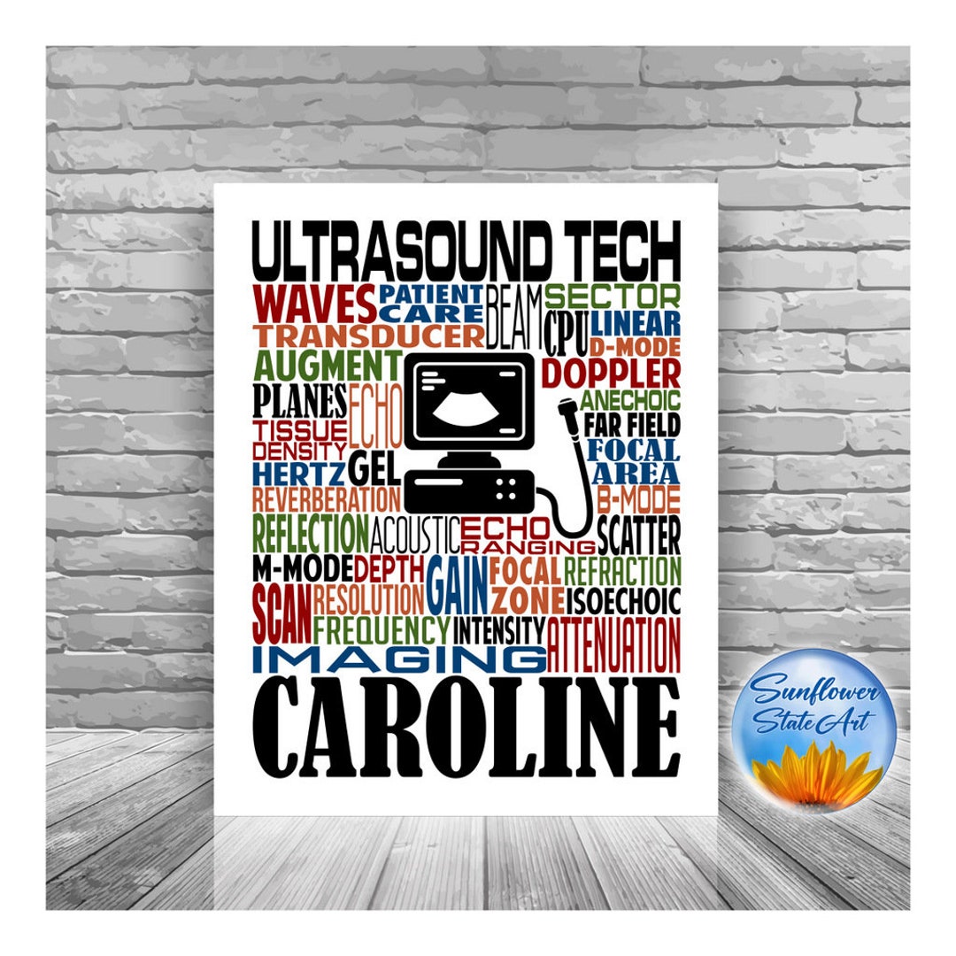 Sonography Typography Personalized Sonographer Poster - Etsy