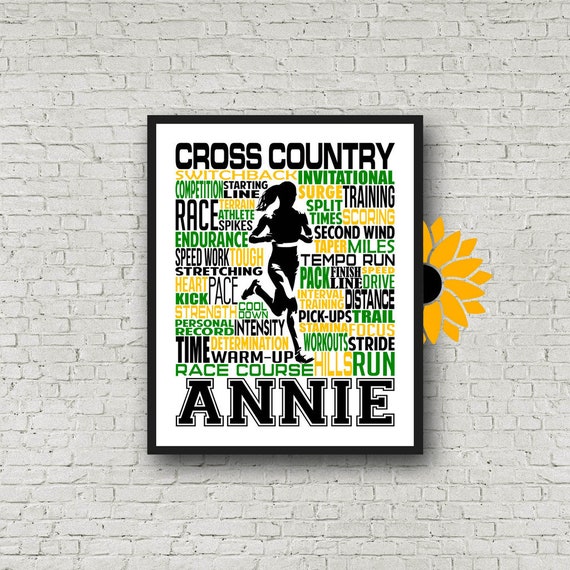 Personalized Cross Country Poster Cross Country Team Gift - Etsy