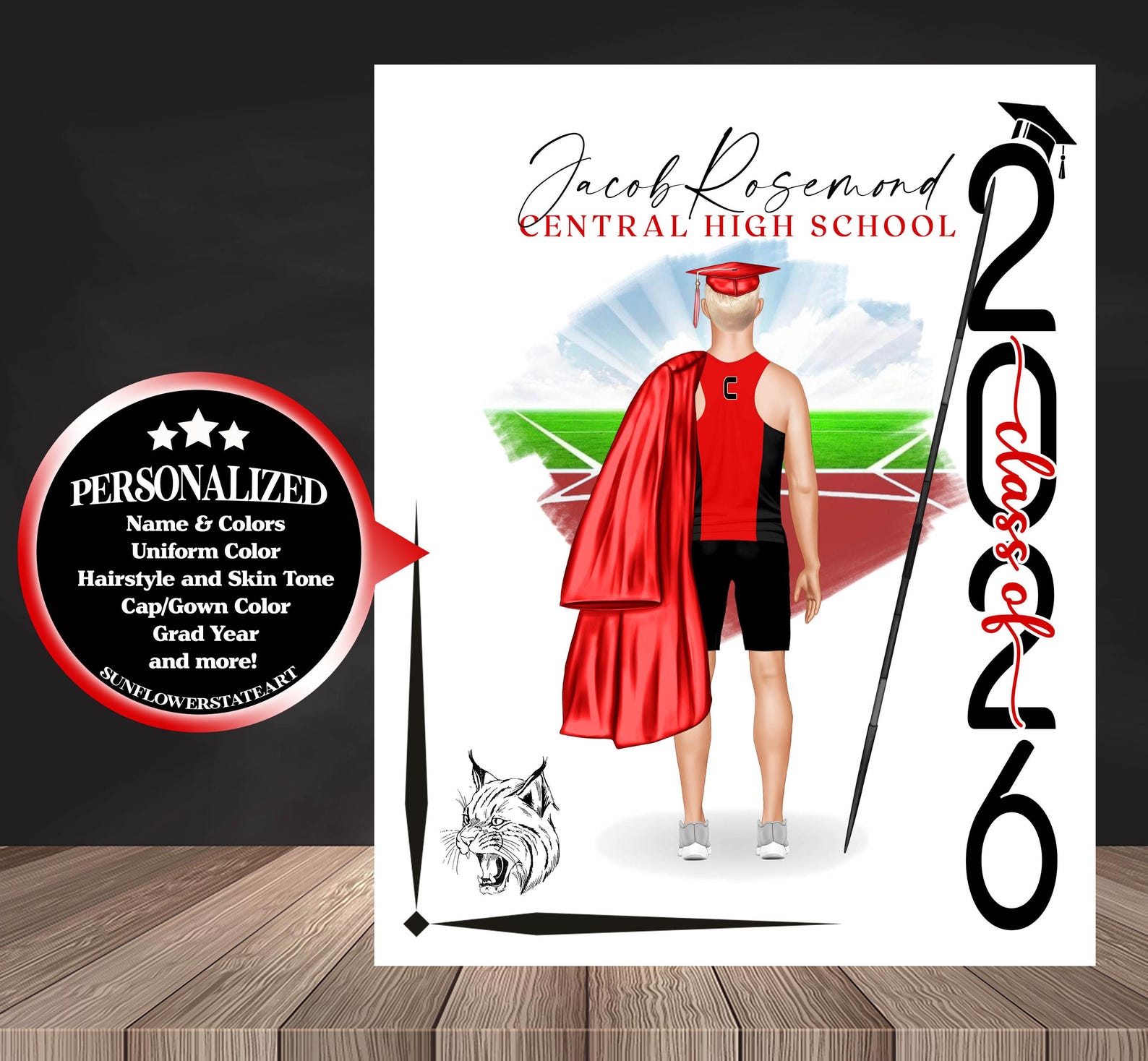 Track & Field Poster, Javelin Sign, Track and Field Graduation Gift ...