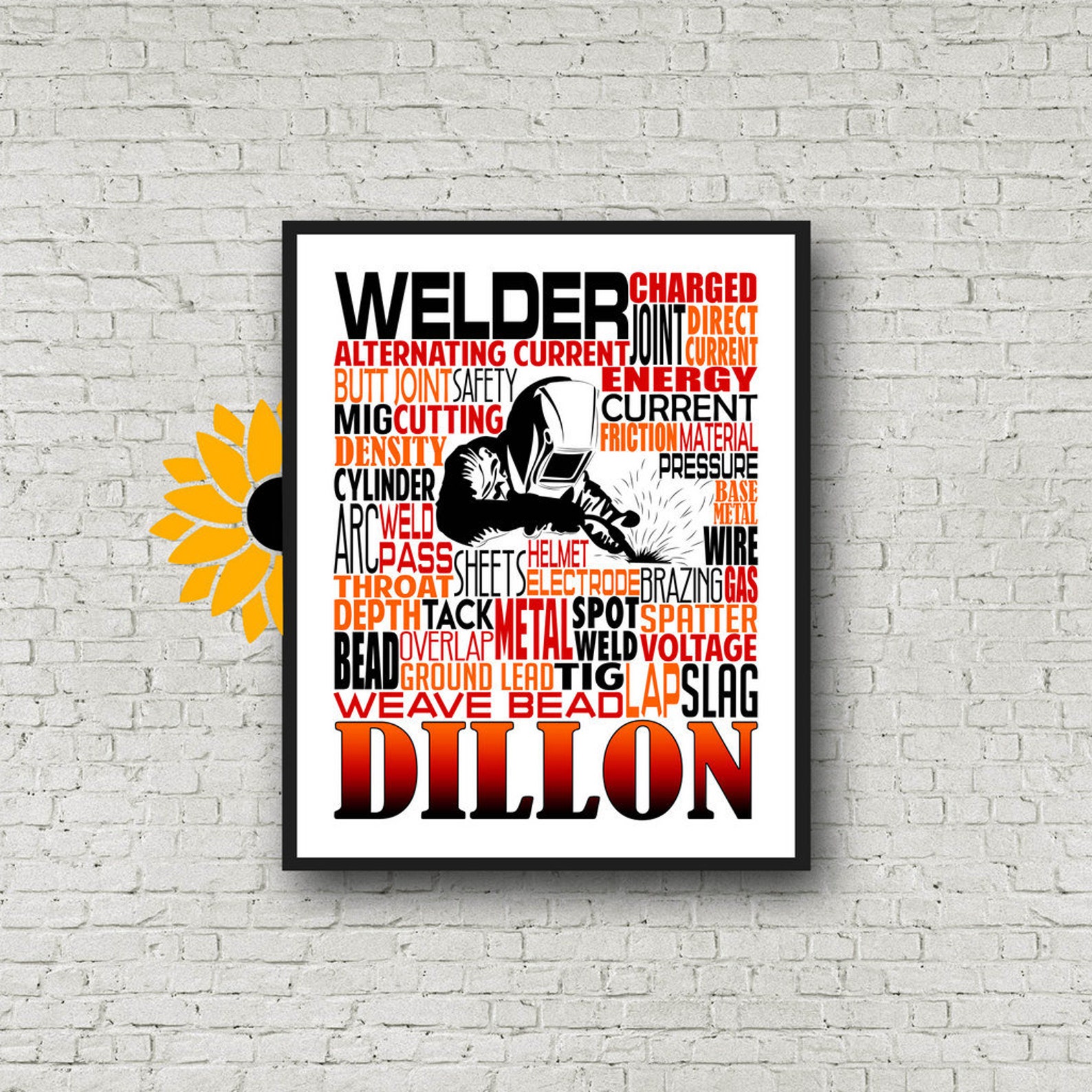 Personalized Welding Poster Welding Typography Gift for - Etsy