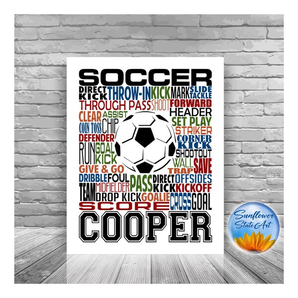 Soccer Print - Etsy