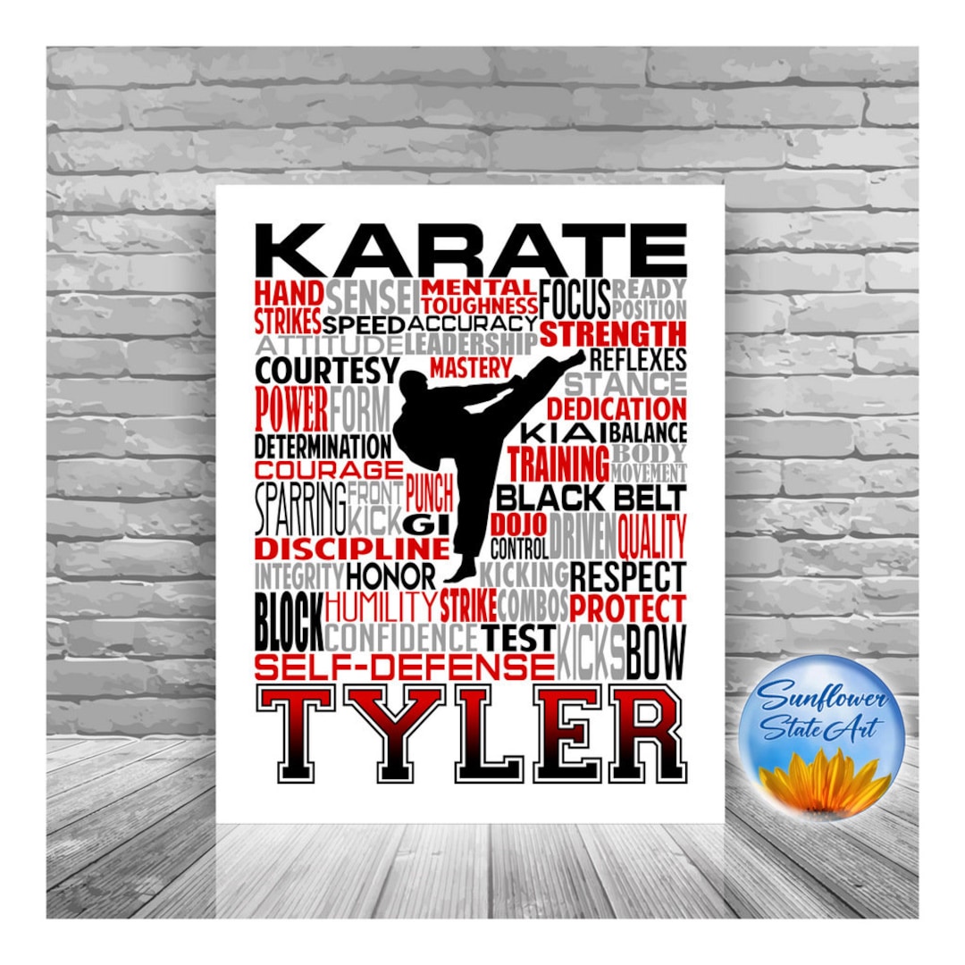 Personalized Karate Poster, Karate Typography, Karate Gift, Gift for ...