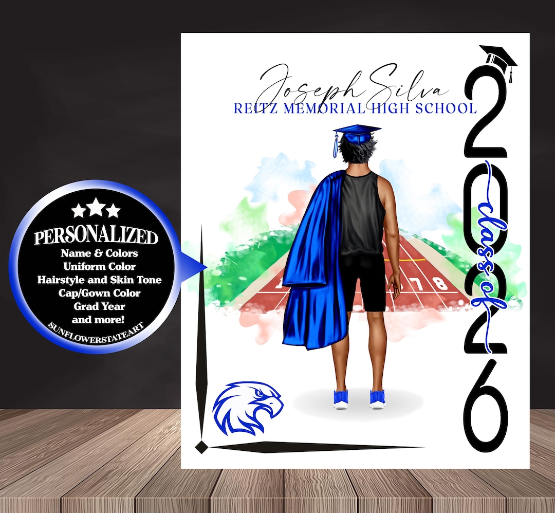 Track & Field Poster, Track and Field Graduation Gift, Senior Night ...